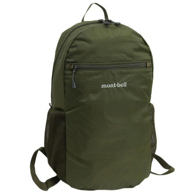 モンベル バッグ メンズ レディース リュックサック ナイロン カーキ ポケッタブル ライトパック 15 1133470KH mont-bell A4対応