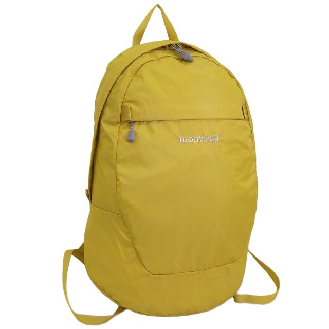 モンベル バッグ メンズ レディース リュックサック 15L ナイロン イエロー ポケッタブル デイパック15 1133472YL mont-bell A4対応