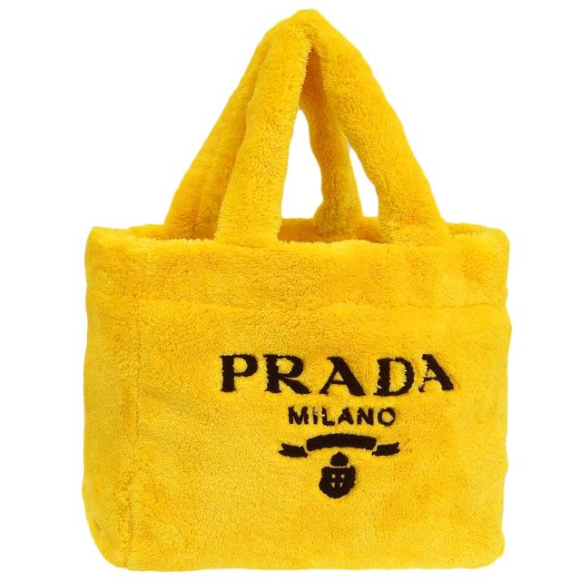 プラダ バッグ レディース トートバッグ アウトレット イエロー SPUGNA-SHOPPING XL BAG 1BG130 SPUGNA GIALLO NERO PRADA A4対応