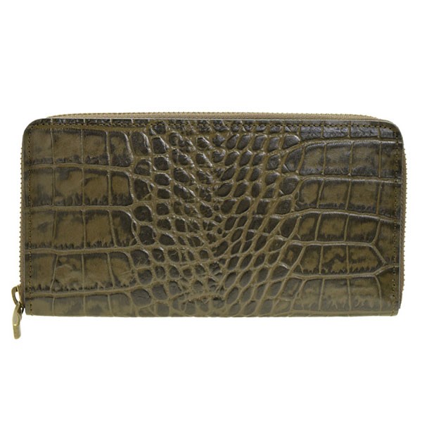 リンレ RINRE メンズ 男性 プレゼント MADE IN JAPAN ラウンドファスナー長財布 カーキ クロコ型押しレザー 3003khkh ブランド 父の日 ポイント消費 新生活　一粒万倍日 母の日　土日祝も毎日発送します
