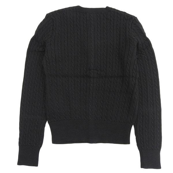 ポロラルフローレン ケーブルニットカーディガン レディース ガールズ L コットン ブラック CORE REPLEN 313543047005LBK POLO RALPH LAUREN ポロラルフローレン ケーブルニットカーディガン レディース ガールズ