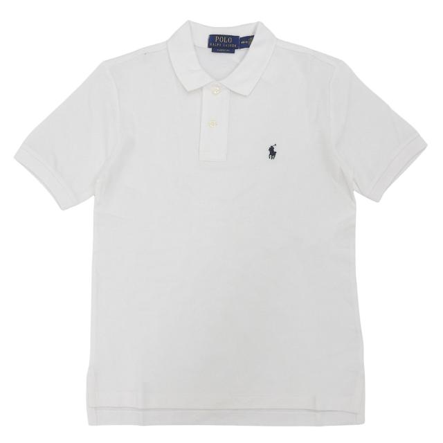 ポロラルフローレン ポロシャツ 半袖 メンズ レディース USボーイズサイズ ビッグポニー M コットン ホワイト CORE REPLEN 323603252004MWT POLO RALPH LAUREN