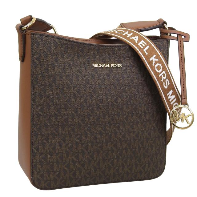 マイケルコース バッグ レディース ショルダーバッグ アウトレット コーティングキャンバス ブラウン シグネチャー JETSET TRAVEL SM NS XBODY 35S5GTVC1B-BROWN MICHAEL KORS