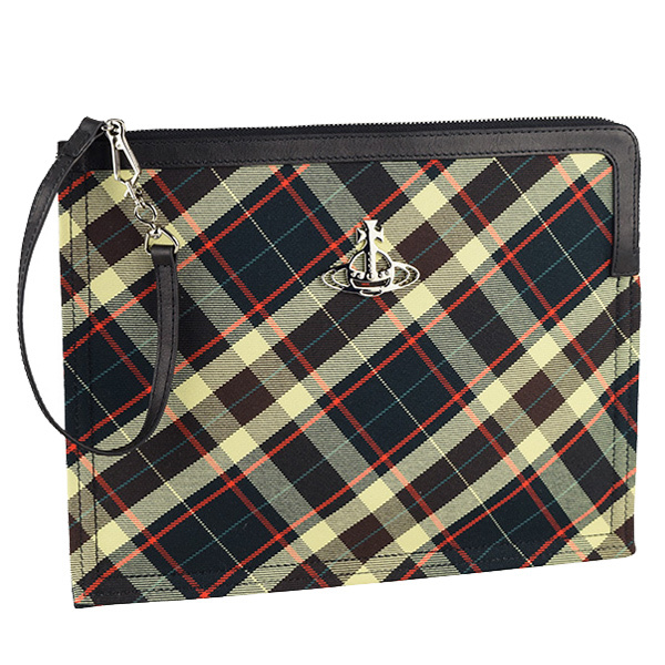 ヴィヴィアン・ウエストウッド VIVIENNE WESTWOOD クラッチバッグ ポーチ チェック柄 5204004112008o301 レディース 女性 プレゼント ブランド ギフト 新生活  母の日　土日祝も毎日発送します