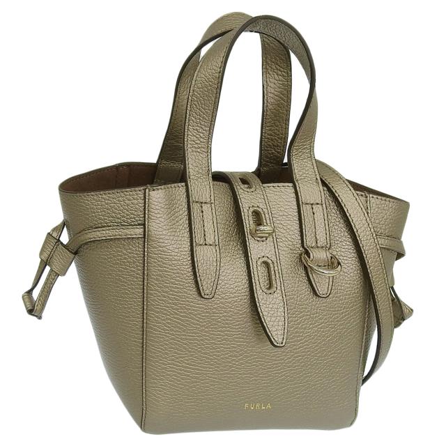 フルラ バッグ レディース ショルダーバッグ トートバッグ 2WAY アウトレット レザー トープメタル ネット ミニ FURLA NET-TOTE MINI BAG BASRFUAR52000TAM00