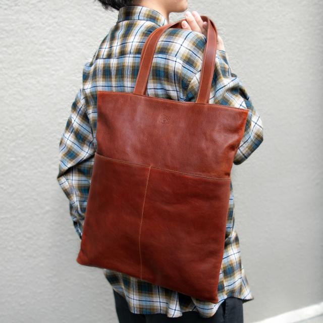 イルビゾンテ バッグ レディース トートバッグ レザー ブラウン BTO137PO0001BW394 IL BISONTE A4対応 母の日　土日祝も毎日発送します