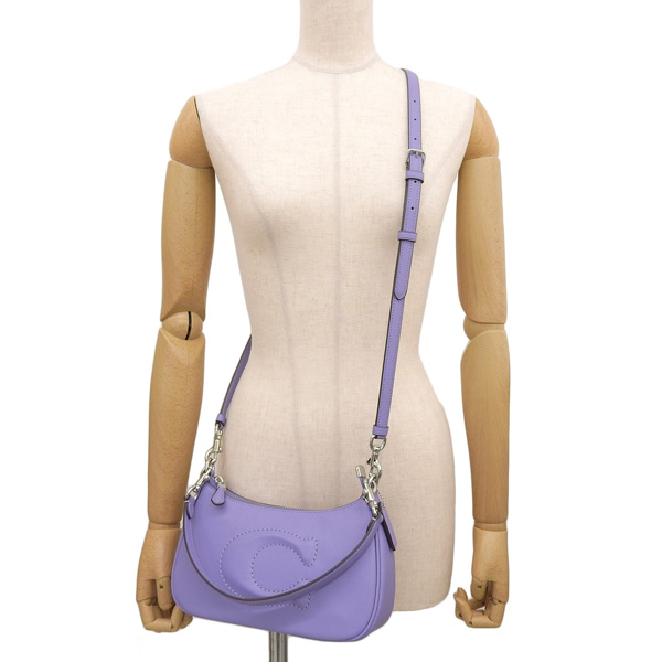 コーチ バッグ レディース ショルダーバッグ アウトレット レザー パープル テリ DBSS C TERI SHB CR099SVIZ COACH コーチ バッグ レディース ショルダーバッグ アウトレット レザー