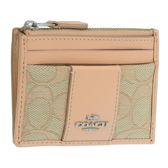コーチ カードケース レディース アウトレット ミニスキニー IDケース シグネチャー ジャガード ライトオレンジ MN ID SKNY SIG JCQRD CT994SVS9W COACH