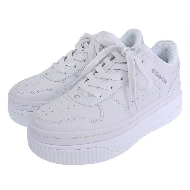 コーチ 靴 レディース プラットフォーム スニーカー アウトレット 24cm レザー ホワイト PLATFORM SNKR CU155OPI7 COACH