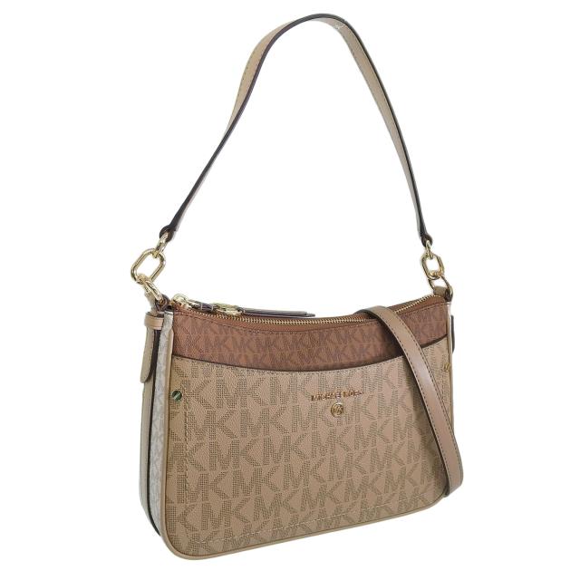 マイケルコース バッグ レディース 2WAY ショルダーバッグ アウトレット ブラウン ジェットセットチャーム ミディアム トップジップポシェット クロスボディ 32S4GT9C6V-CAMLUG MICHAEL KORS