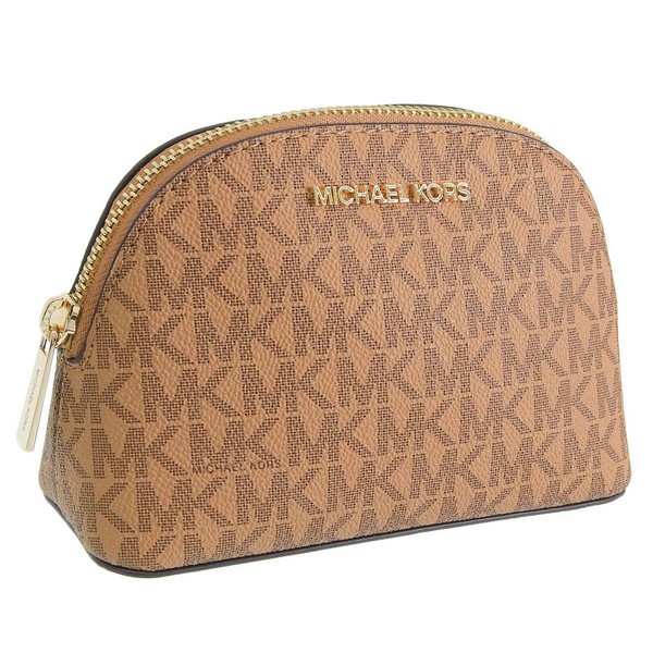 マイケルコース 化粧ポーチ コスメポーチ レディース アウトレット ブラウン シグネチャー 35S3GTVM2V-DEER MICHAEL KORS