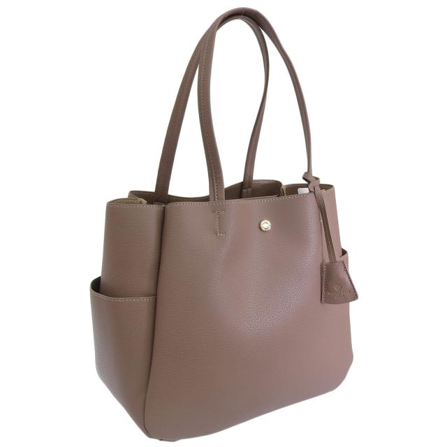 リンレ バッグ レディース トートバッグ 仕事用バッグ マチ広 大容量 サイドポケット シンプル グレージュ HR-2037GREIGE D.KELLY RINRE A4対応