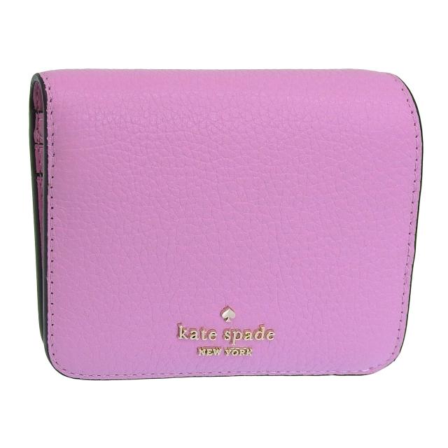 ケイトスペード 財布 レディース 二つ折り財布 アウトレット レザー ピンク レナ スモールバイフォールドウォレット LENA SM SLIMBFLD WLT KH788-652 KATE SPADE