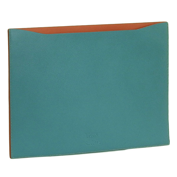 ポールスミス バッグ メンズ クラッチバッグ アウトレット レザー ターコイズ PSME0135 PAUL SMITH A4対応 母の日　土日祝も毎日発送します
