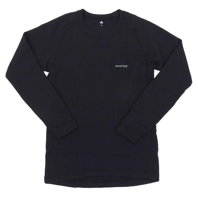 モンベル アンダーウェア インナー メンズ Lサイズ ブラック ジオライン EXP.ラウンドネックシャツ Men's RL1107712BK mont-bell
