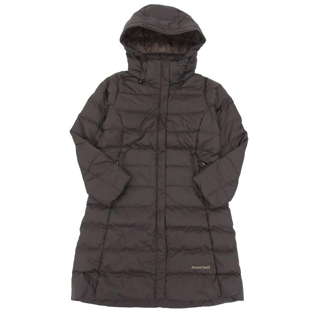 モンベル トラベルダウンロングコート レディース ダウンコート ダウンジャケット XLサイズ ダークブラウン RXL1101550DKSP mont-bell