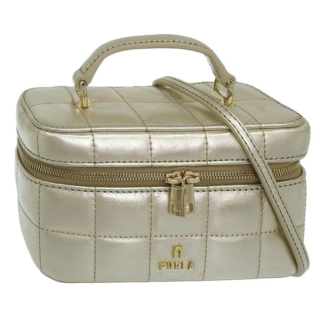 フルラ バッグ レディース ショルダーバッグ ハンドバッグ 2WAY アウトレット ゴールドメタル カメリア FURLA CAMELIA-CROSSBODY VANITY CASE WE00361BX1605CHA00 FURLA