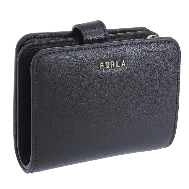 フルラ 財布 レディース 二つ折り財布 アウトレット レザー ブラック CLASSIC COMPACT S WALLET WP00443BX3104O6000