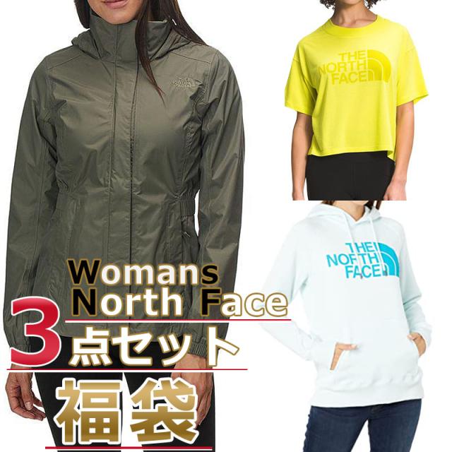 ノースフェイス 福袋 ジャケット Tシャツ パーカー レディース 3点セット USAモデル THE North Face 送料無料 レディース ブランド 福袋 2025 予約
