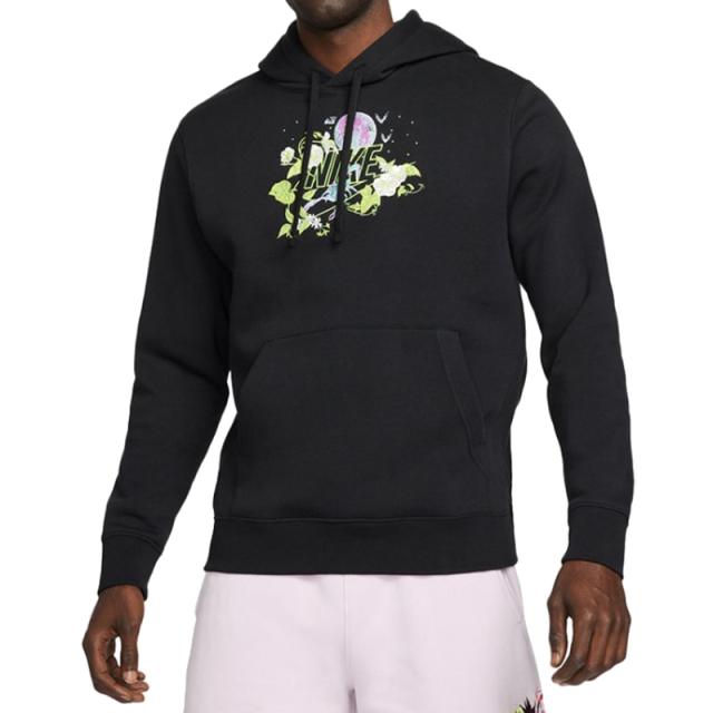 NIKE ナイキ メンズ パーカー ロゴ ツイスト フーディ ブラック 刺繍ロゴ 裏起毛 スウェット ブランド おしゃれ ストリート Nike Men's Logo Twist Hoodie Black 送料無料