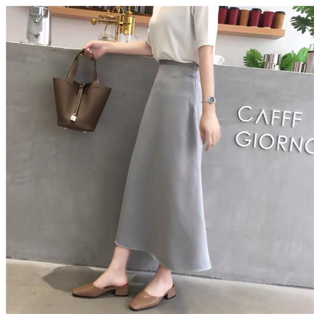 スカート フレアスカート 膝下 ロング ロング丈 マキシ マキシ丈 9分丈 アンクル丈 フレア セミフレア Aライン ファスナー 大人可愛い きれいめ シンプル カジュアル 大人 上品 おしゃれ お洒落 かっこいい 大人女子 こなれ感 マニッシュ クール モード系 エレガント モダン