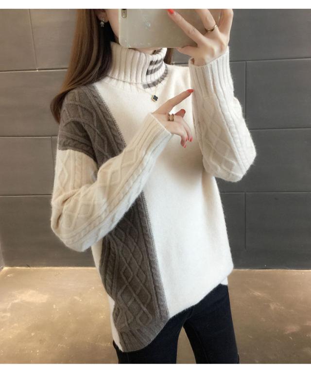ニット セーター トップス ニットソー 袖あり 長袖 萌袖 ハイネック ボリューム もこもこ モコモコ ふわふわ リブ ケーブルニット リブニット 編み込み ニット かわいい 大人可愛い きれいめ シンプル カジュアル 大人 上品 おしゃれ 大人女子 こなれ感 ラフ ラブリー