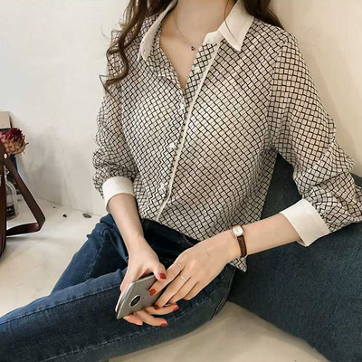 トップス シャツ ブラウス 袖あり 長袖 襟付き 細身 かわいい 大人可愛い きれいめ シンプル 大人 上品 おしゃれ お洒落 大人女子 こなれ感 ラフ マニッシュ キュート ガーリー ルーズ 個性的 クール モード系 エレガント モダン フォーマル とろみ感 柄 春 夏 秋 冬