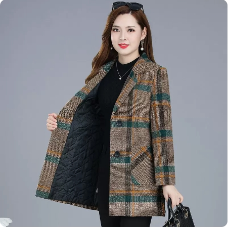 グレンチェック ダブル コート アウター ジャケット チェスターコート Pコート 膝上 ミモレ ミモレ丈 袖あり 長袖 Vネック 襟付き ポケット 前開き かわいい 大人可愛い きれいめ カジュアル 大人 上品 おしゃれ 大人女子 マニッシュ ラブリー キュート モード系 エレガント
