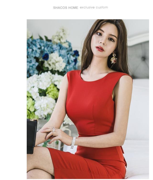 背中空きドレス バックリボンワンピース エレガント セクシー ひざ丈