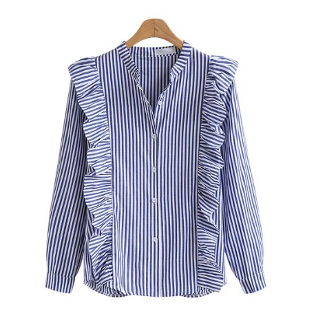 トップス シャツ ブラウス 袖あり 長袖 Vネック フリル かわいい 大人可愛い きれいめ シンプル カジュアル 大人 上品 おしゃれ お洒落 かっこいい 大人可愛い 大人女子 こなれ感 ラフ スポーティー ガーリー ルーズ クール モード系 エレガント フォーマル 柄 ストライプ 春