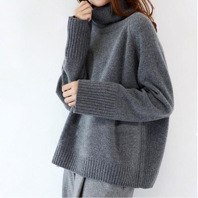 ハイネックニットセーター トップス セーター ニットセーター 袖あり 長袖 ハイネック かわいい 大人可愛い きれいめ シンプル カジュアル 大人 上品 おしゃれ かっこいい レトロ こなれ感 ラフ エレガント とろみ感 抜け感 無地 秋 冬 10代 20代 30代 40代 レデイース