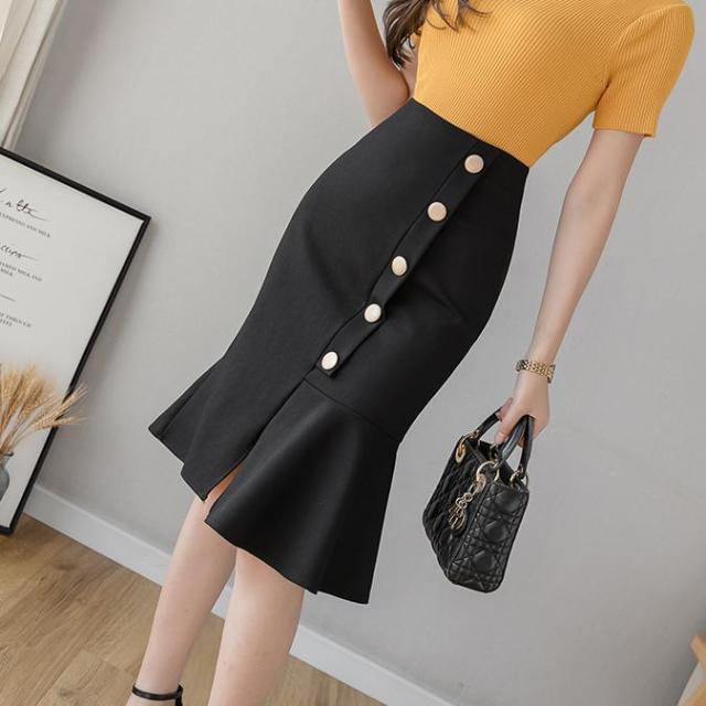 スカート フレアスカート タイトスカート ひざ丈 セミフレア スリム タイト 細身 フリル かわいい 大人可愛い きれいめ シンプル カジュアル 大人 上品 おしゃれ お洒落 レトロ 大人可愛い 大人女子 ガーリー セクシー エレガント 主役級 存在感 フォーマル 無地 春 夏 冬