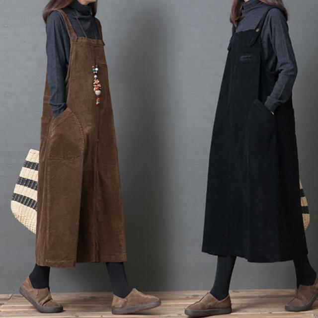 コーデュロイ サロペット スカート ジャンパースカート ジャンスカ ロング ロング丈 マキシ マキシ丈 ストレート ワイド Iライン ポケット かわいい 大人可愛い きれいめ シンプル カジュアル 大人 上品 おしゃれ 大人女子 こなれ感 ラフ ラブリー キュート ガーリー ルーズ