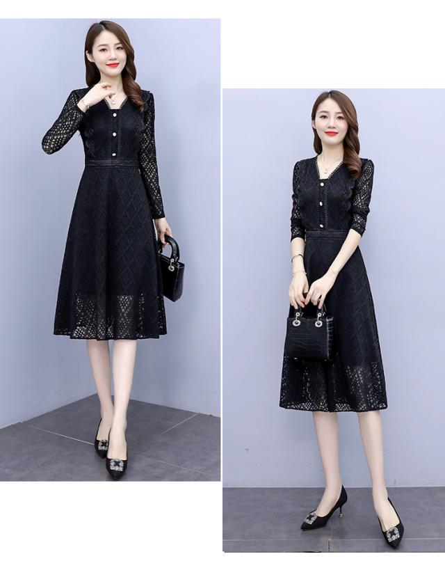 レースドレス ワンピース スカート ハイエンド ボトリングミッド