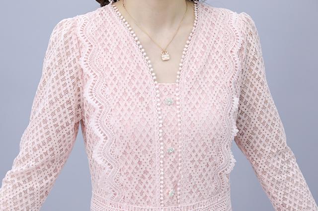 レースドレス ワンピース スカート ハイエンド ボトリングミッド