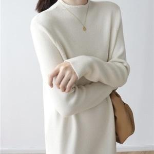 ニットワンピース ワンピース ニットソー セーター 膝丈 ひざ丈 袖あり 長袖 ハイネック 襟なし ストレート Iライン ニット かわいい 大人可愛い きれいめ シンプル カジュアル 大人 上品 おしゃれ 大人女子 こなれ感 ラフ 個性的 クール モード系 セクシー エレガント モダン