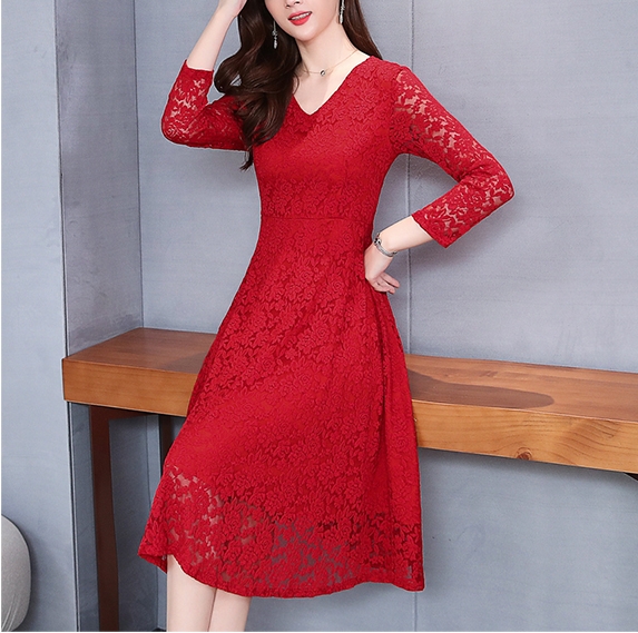 総レース Vネック ミニ フレア ドレス ワンピース パーティードレス パーティドレス 結婚式ドレス 結婚式のドレス ミニ丈 袖あり 長袖 襟なし Aライン シフォン 透け感 かわいい 大人可愛い きれいめ シンプル 大人 上品 おしゃれ 大人女子 ラブリー キュート ガーリー