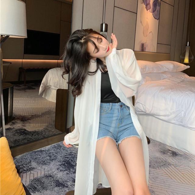 アウター カーディガン ショール ロング丈 長袖 シフォン かわいい 大人可愛い きれいめ シンプル カジュアル 大人 上品 おしゃれ お洒落 大人可愛い 大人女子 こなれ感 ガーリー エレガント 主役級 存在感 フォーマル 無地 春 夏 秋 誕生日 クリスマス バレンタイン 10代