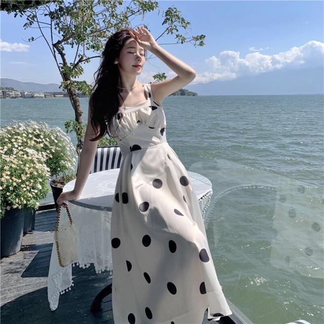 バッグリボン エプロン ワンピース フレアワンピース 膝下 ロング ロング丈 袖なし ノースリーブ スクエアネック ホルターネック フレア Aライン リボン バックシャン バックコンシャス ポケット かわいい 大人可愛い きれいめ カジュアル 大人 おしゃれ 大人女子 こなれ感