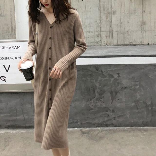 ワンピース カーディガン ニットワンピ ロング丈 長袖 タイト 細身 ストレート かわいい 大人可愛い きれいめ シンプル カジュアル 大人 上品 おしゃれ お洒落 大人可愛い 大人女子 こなれ感 ガーリー エレガント 主役級 存在感 フォーマル 無地 春 夏 秋 誕生日 クリスマス