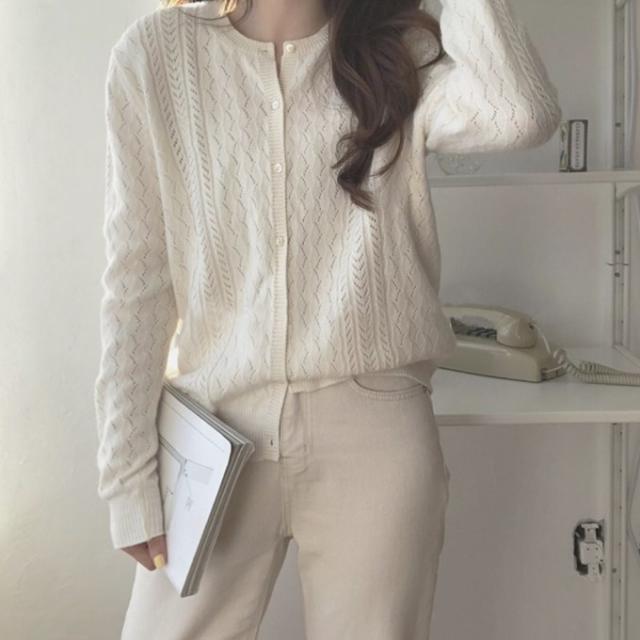 トップス カーディガン ミディアム丈 袖あり 長袖 ラウンドネック 襟なし 前開き 薄手 かわいい 大人可愛い シンプル カジュアル 大人 おしゃれ お洒落 レトロ アジアン エスニック エキゾチック 大人女子 ラフ 柄 春 秋 10代 20代 30代 通勤 デート お出かけ 公園デビュー