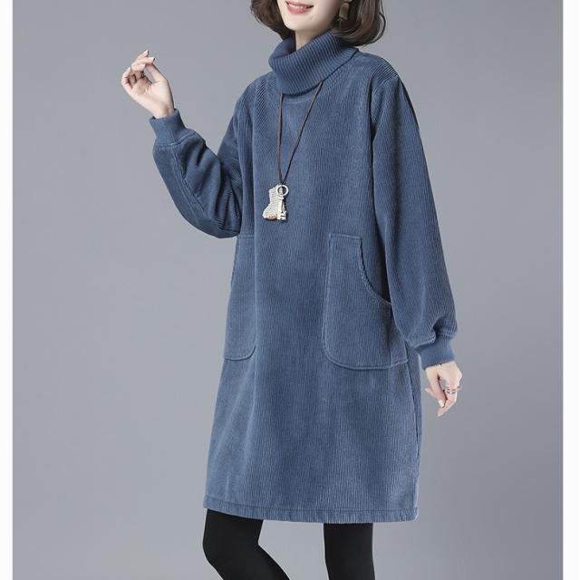 ワンピース 膝丈 ひざ丈 袖あり 長袖 ハイネック タートルネック 襟なし セミフレア Aライン ポケット リブ 厚手 かわいい 大人可愛い きれいめ シンプル カジュアル 大人 上品 おしゃれ 大人女子 こなれ感 ラフ ルーズ 個性的 クール モード系 エレガント モダン 抜け感 無地 ワンピース 膝丈 ひざ丈 袖あり 長袖 ハイネック タートルネック 襟