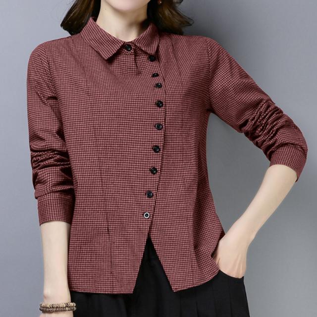 チェック柄 V開き ブラウス トップス シャツ ブラウス ショート ショート丈 袖あり 長袖 パフスリーブ 襟付き 前開き かわいい 大人可愛い きれいめ カジュアル 大人 上品 おしゃれ 大人女子 こなれ感 ラブリー 個性的 モード系 エレガント モダン フォーマル 格子柄 秋 冬