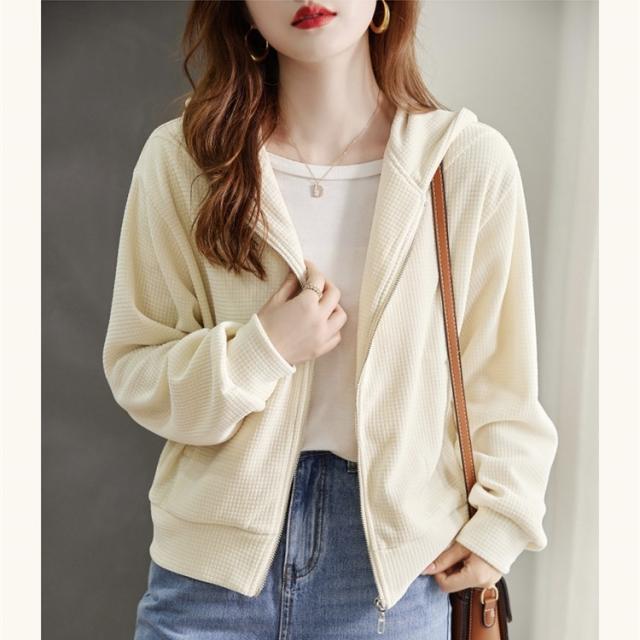 トップス パーカー トレーナー フーディー 袖あり 長袖 襟なし フード付き ファスナー ポケット 前開き かわいい 大人可愛い きれいめ シンプル カジュアル 大人 上品 おしゃれ 大人女子 こなれ感 ラフ ルーズ 個性的 抜け感 無地 春 秋 10代 20代 30代 レディース デート