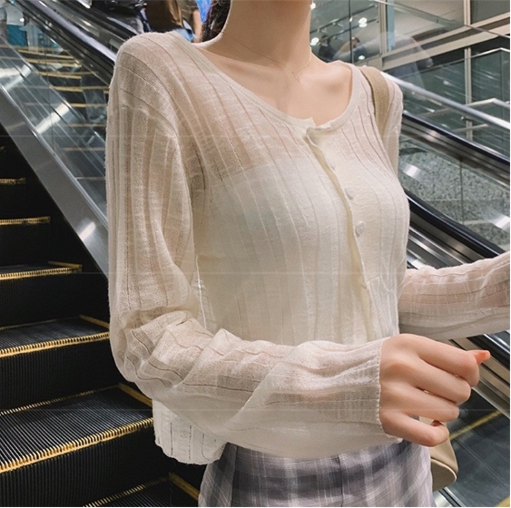 アシンメトリー シアー カーディガン トップス ショート ショート丈 袖あり 長袖 ドロップショルダー 萌袖 Uネック ラウンドネック ワイド 前開き 編み込み 透け感 サマーニット 薄手 かわいい 大人可愛い きれいめ シンプル カジュアル 大人 上品 おしゃれ 大人女子 こなれ感