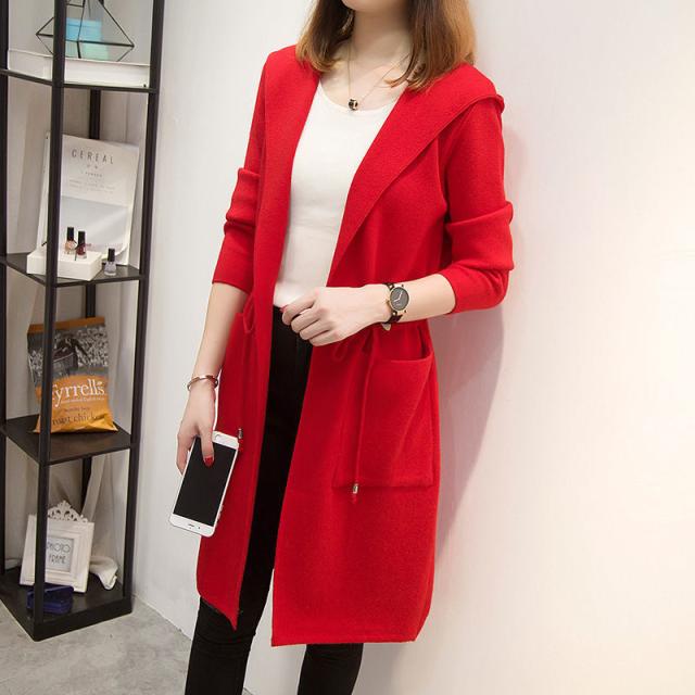 ニット ロング パーカー アウター コート 膝下 ロング丈 袖あり 長袖 Vネック 襟なし ウエストマーク ポケット 前開き トッパー ニット かわいい 大人可愛い きれいめ シンプル カジュアル 大人 上品 おしゃれ 大人女子 こなれ感 ラフ ラブリー キュート モード系 モダン