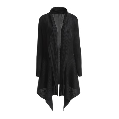 ランダム テレコ ロング トッパー カーディガン トップス アウター ロング丈 袖あり 長袖 Iライン 前開き 透け感 かわいい 大人可愛い きれいめ シンプル カジュアル 大人 上品 おしゃれ かっこいい 大人女子 こなれ感 クール モード系 エレガント モダン 存在感 フォーマル