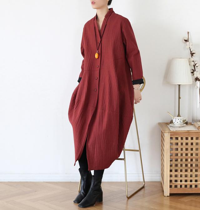 リネンロングカーディガン ウィンドブレーカー リネンロングアウター アウター コート ロングカーディガン チェスターコート ミモレ ミモレ丈 袖あり Vネック コクーン 前開き 軽やか リネン きれいめ シンプル 大人 上品 おしゃれ お洒落 レトロ アジアン エスニック