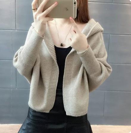 トップス カットソー カーディガン パーカー フーディー 上着 白トップス ショート ショート丈 袖あり 長袖 ボリューム袖 フレアスリーブ フレンチスリーブ 萌袖 襟なし フレア セミフレア 細身 ストレート ワイド Iライン スマート フード付き 前開き 伸縮性 ニット 厚手