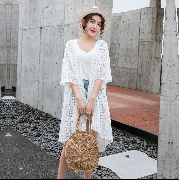 トップス デート カーディガン 上着 白トップス ロング ロング丈 ミディアム丈 袖あり 長袖 ボリューム袖 フレアスリーブ ホルンスリーブ 萌袖 襟なし フレア セミフレア 細身 ストレート ワイド Aライン Iライン 切り替えデザイン スマート 刺繍 前開き 編み込み 伸縮性 薄手